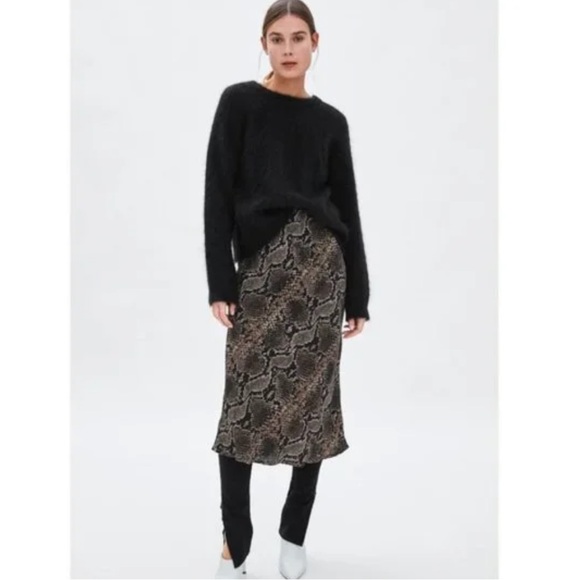 Zara | Skirts | Zara Snake Print Midi Skirt | Poshmark